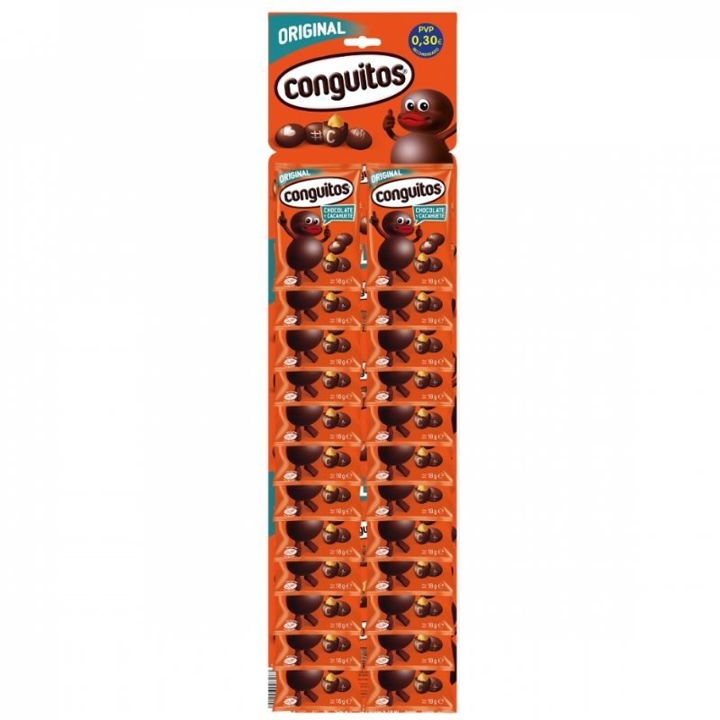 Conguitos Tira Expositora Sabor Original - 24 Unidades