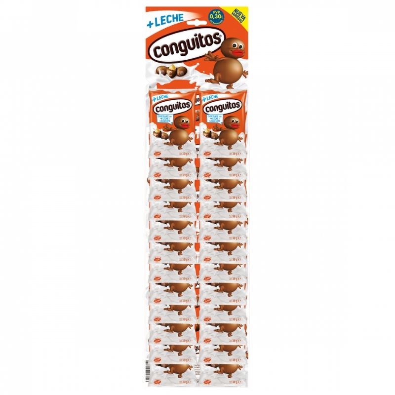 Conguitos Tira Expositora Sabor +Leche - 24 Unidades